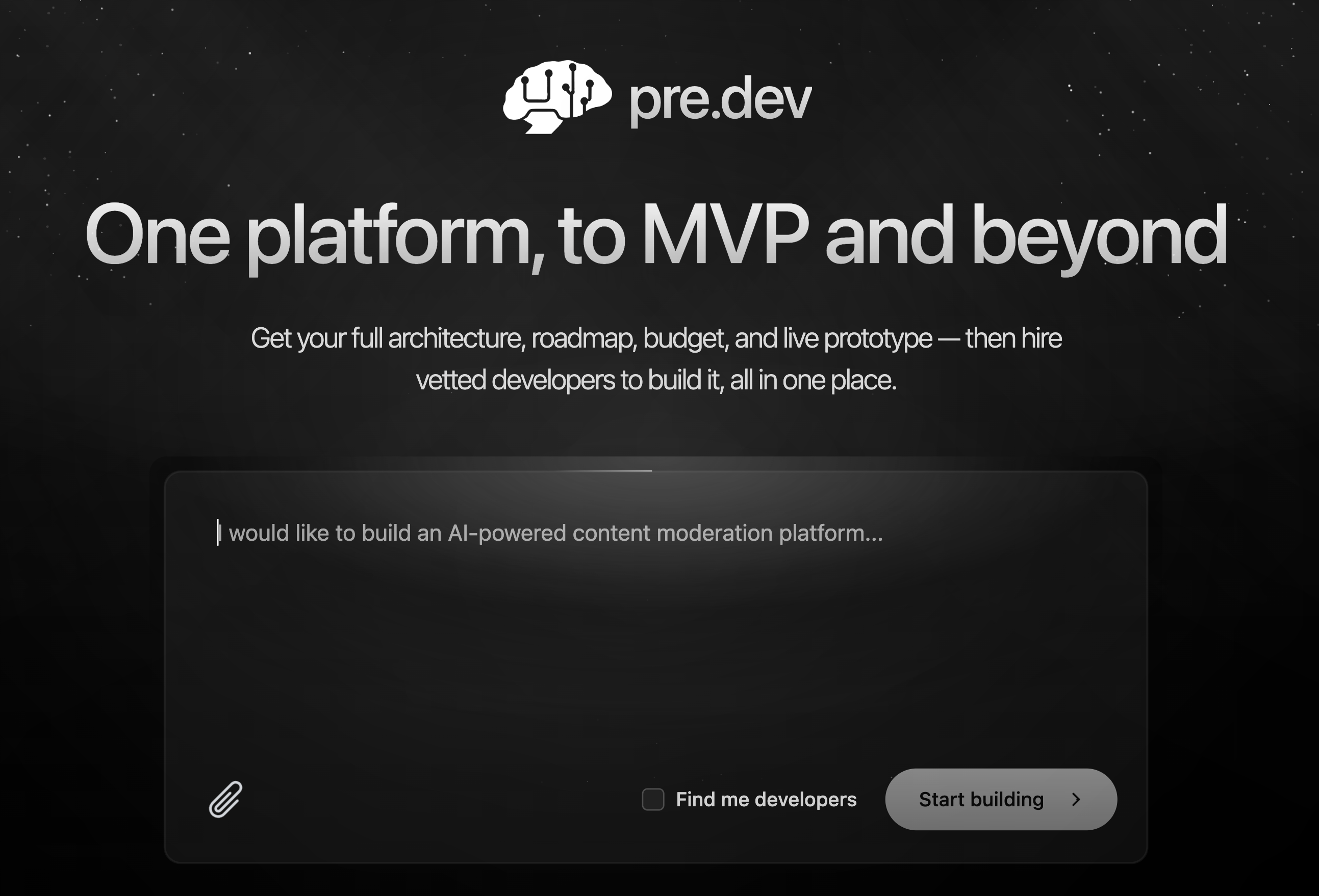 pre.dev | To MVP & Beyond