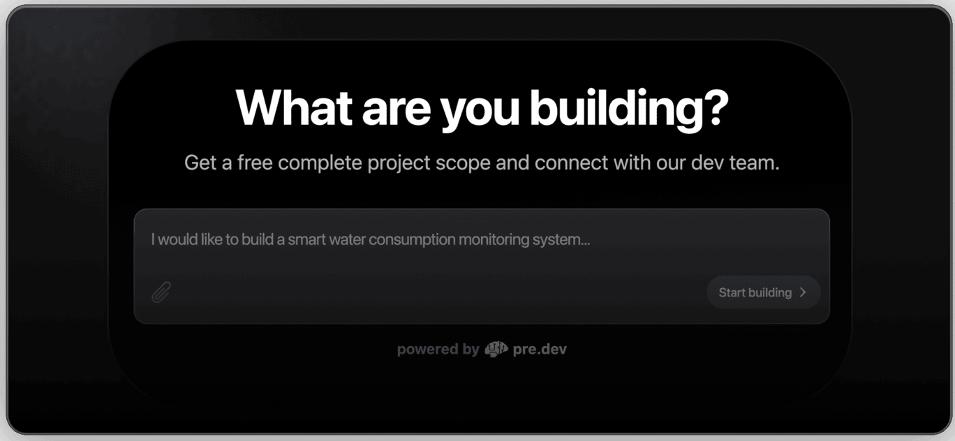 pre.dev | AI Software Architect